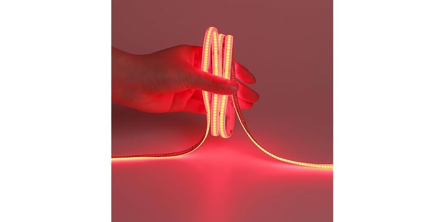 5V USB COB Red LED Strip Light 2 Pack