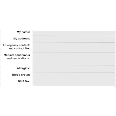 Epilepsy Medical Card, Personalised Epilepsy Alert Card, Custom ...