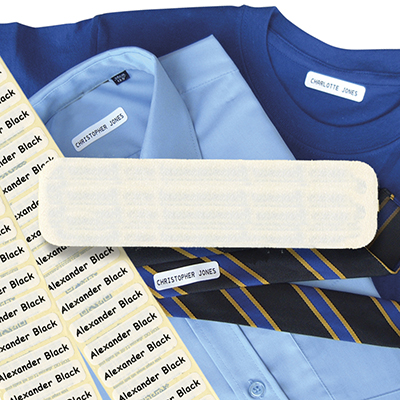 50 PRE-CUT Printed Name Tapes/Labels IRON-ON School Uniform tags Pre ...
