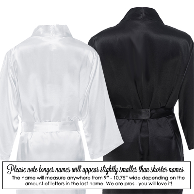 Mr. and Mrs. Personalized Robe Set with New Last Name Black, White at ...