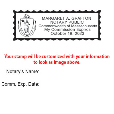 Amazon.com : Notary Stamp for State of -Massachusetts Self Inking Stamp ...