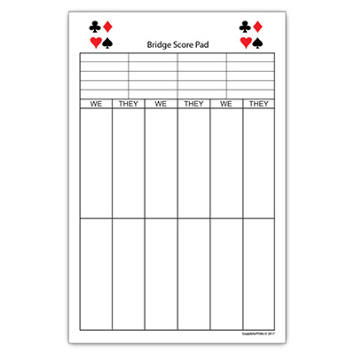 Amazon.com : Personalized Bridge Score Pad - 5.5 x 8.5 inch, 50 Sheets ...