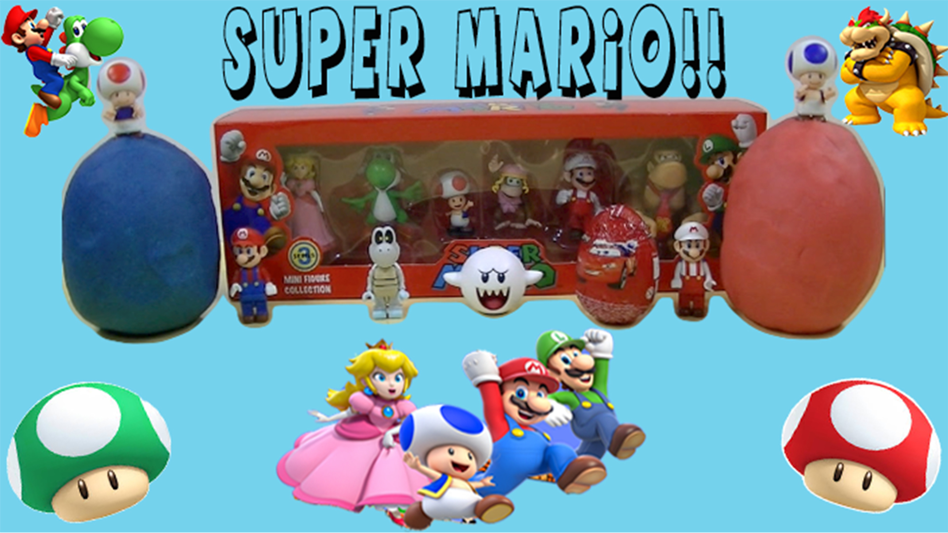 Amazon.co.jp: Super Mario Series 3 Minifigure Unboxing and Play Doh ...