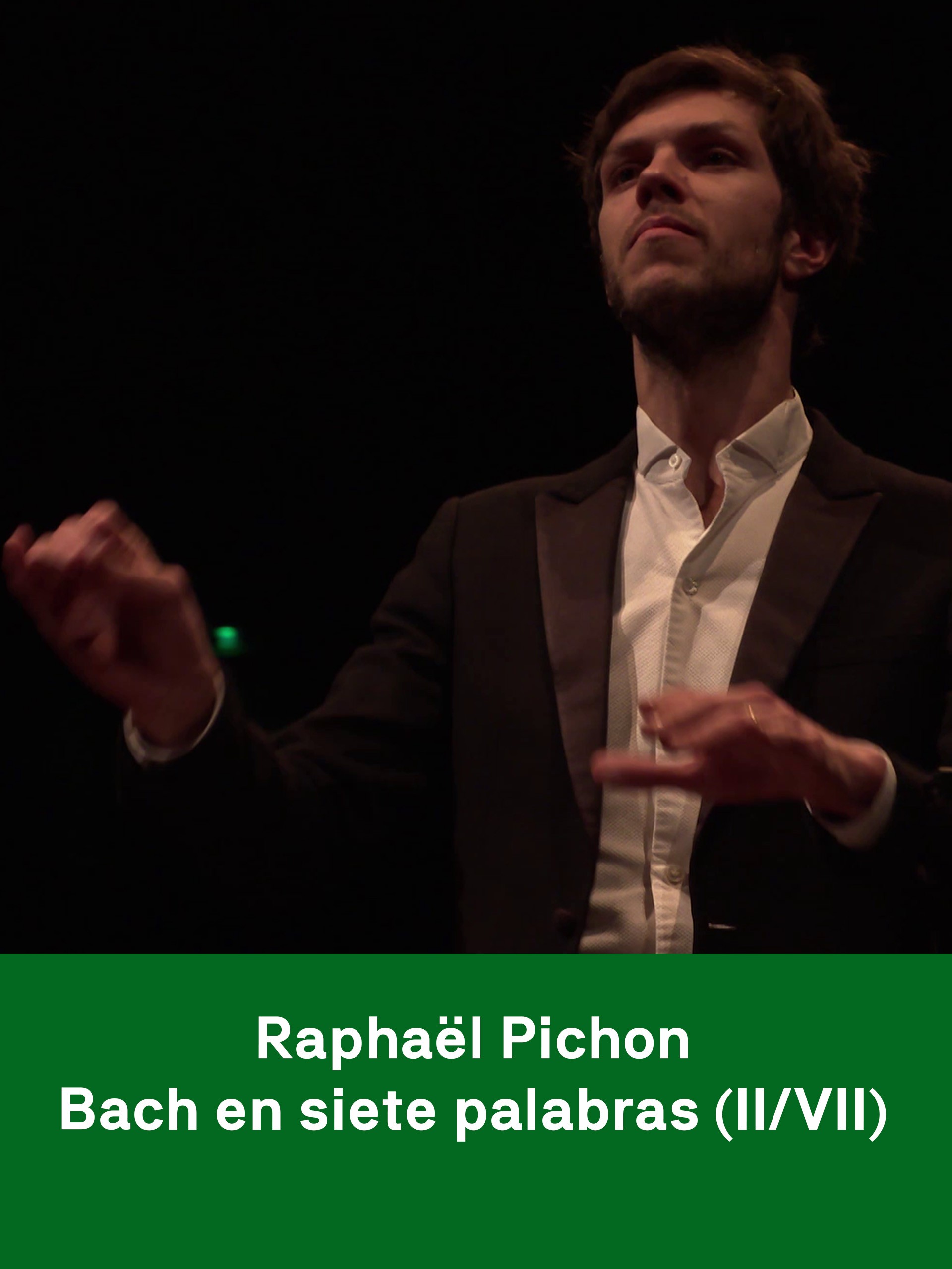 Prime Video: Ciclo Bach en siete palabras (II/VII) – Con Raphaël Pichon ...