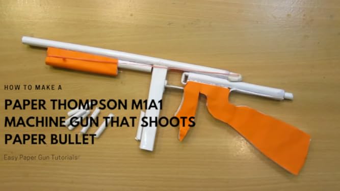 How To Draw A Machine Gun On Paper