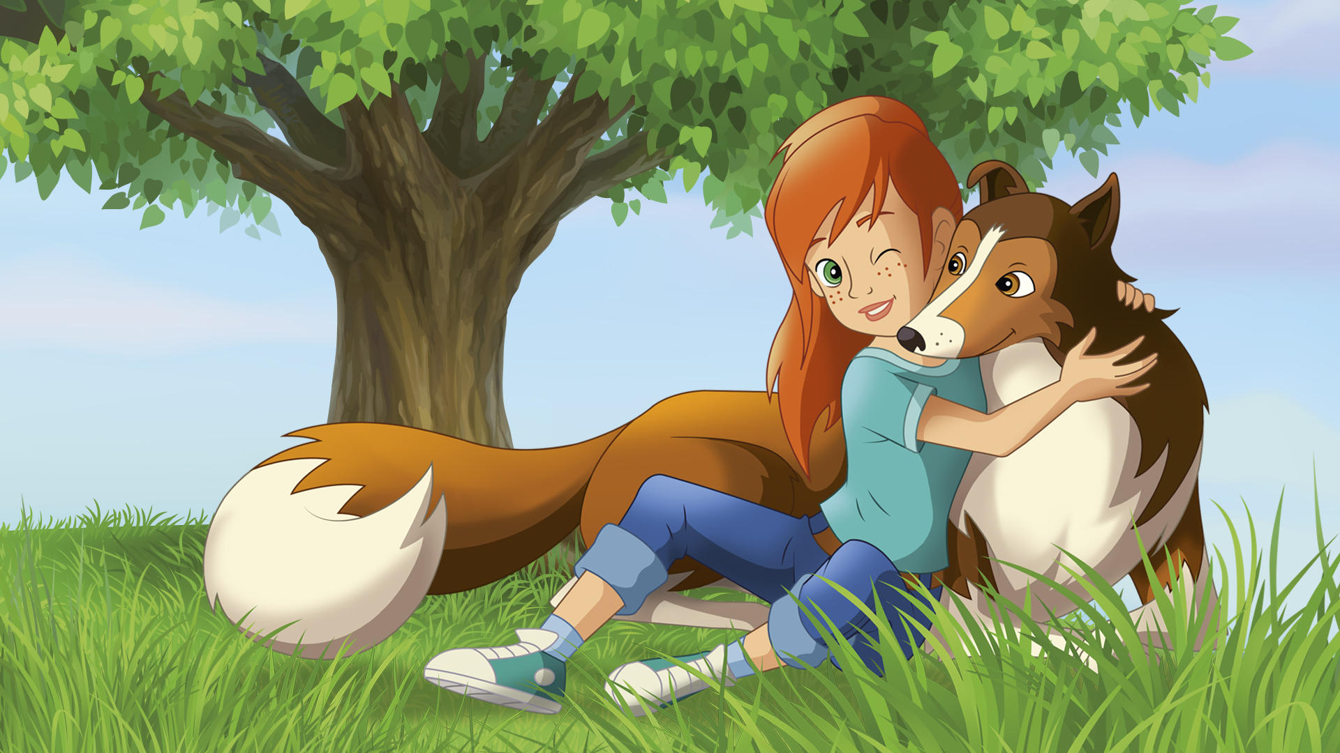 Lassie Go Get Help Cartoon Clipart