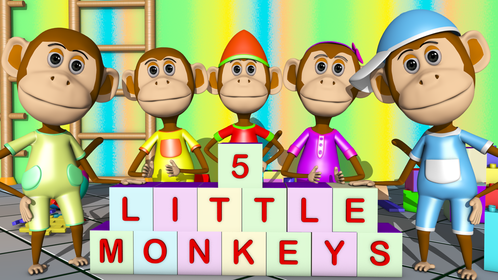 Amazon.com: Five Little Monkeys - Nursery Rhymes Video for Kids : Kids ...
