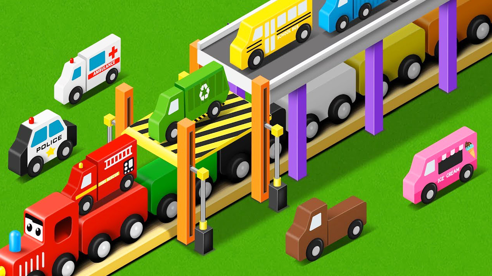 Watch Toy Street Vehicles to Learning Color with Preschool Train ...