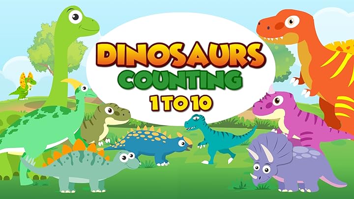 Amazon.com: Dinosaurs Counting 1 to 10 : Kids 1st TV - Nursery Rhymes ...