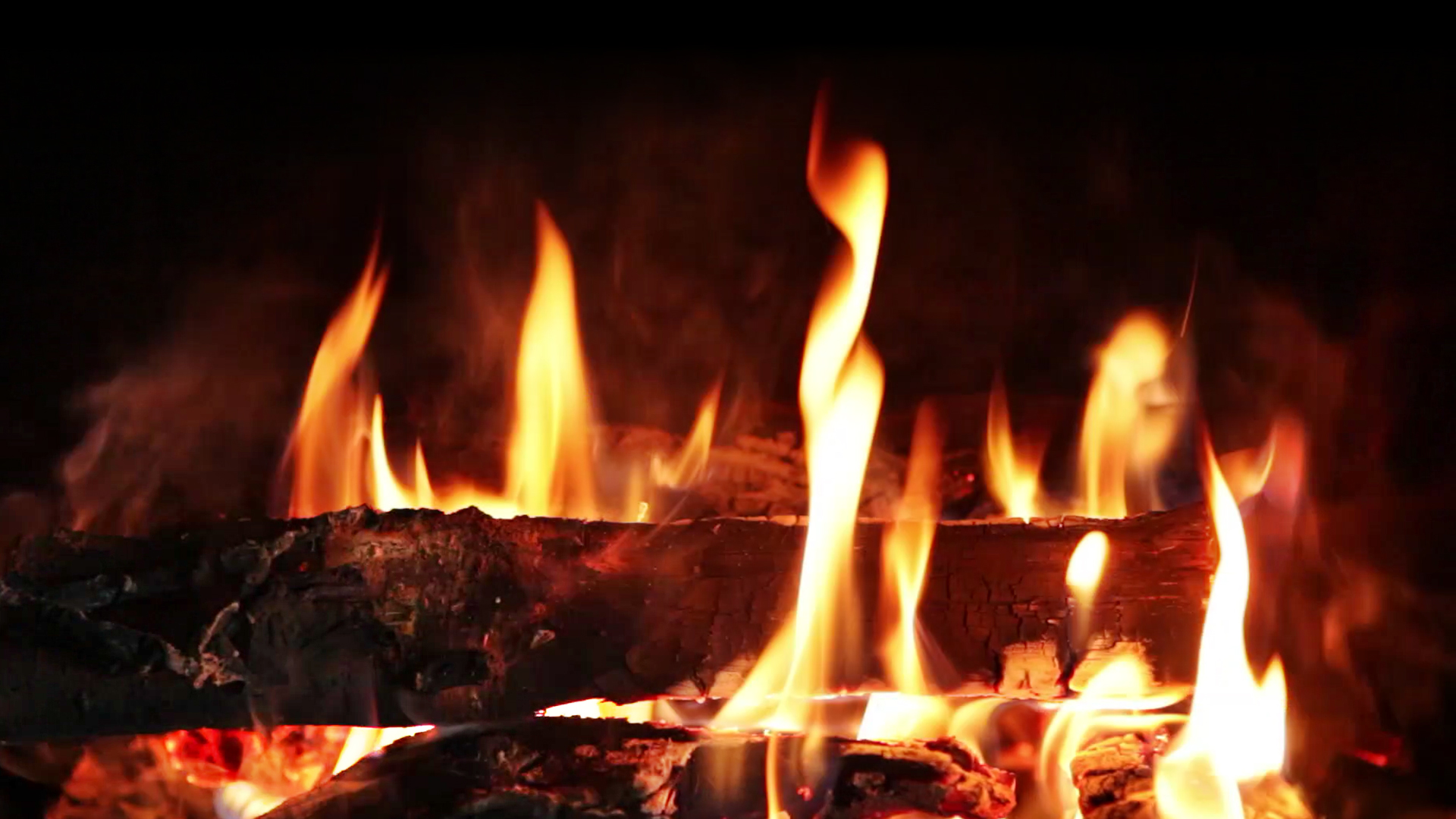 Burning Yule Log Screensaver