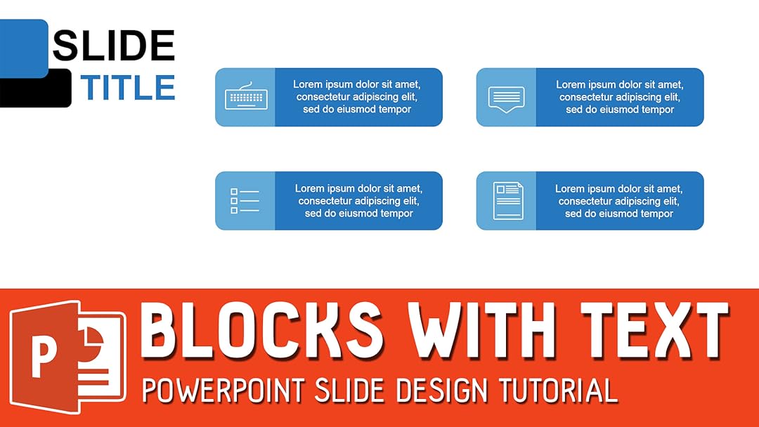 Amazon.com: Blocks With Text - PowerPoint Slide Design Tutorial ...