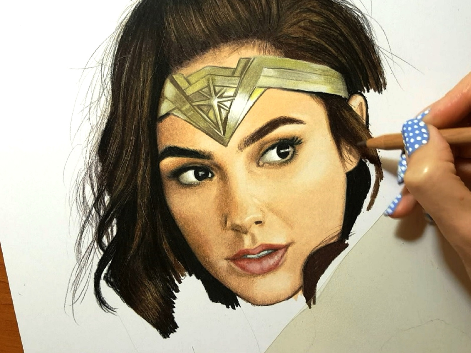 Wonder Woman Face Drawing