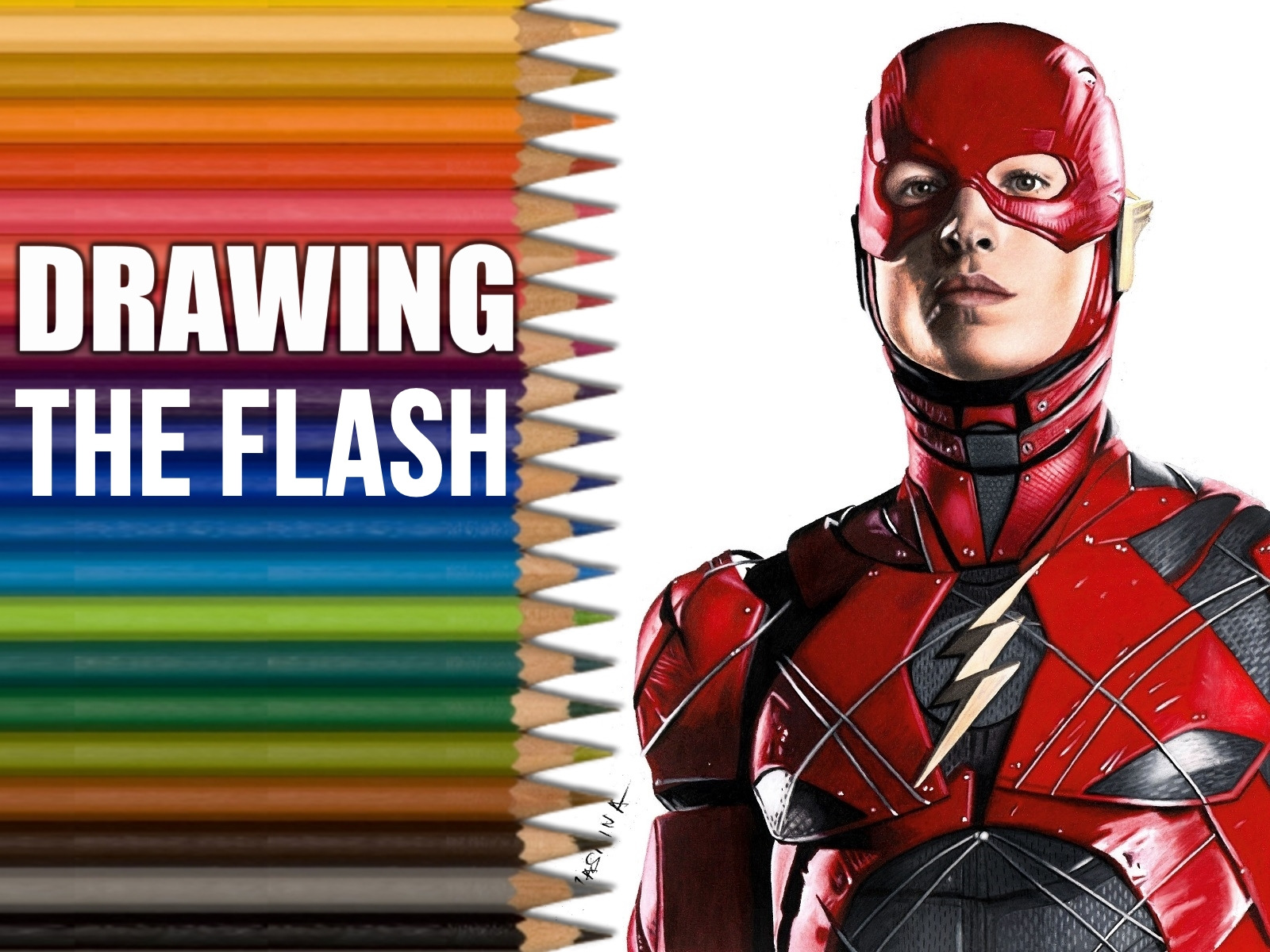 Flash The Superhero Drawing