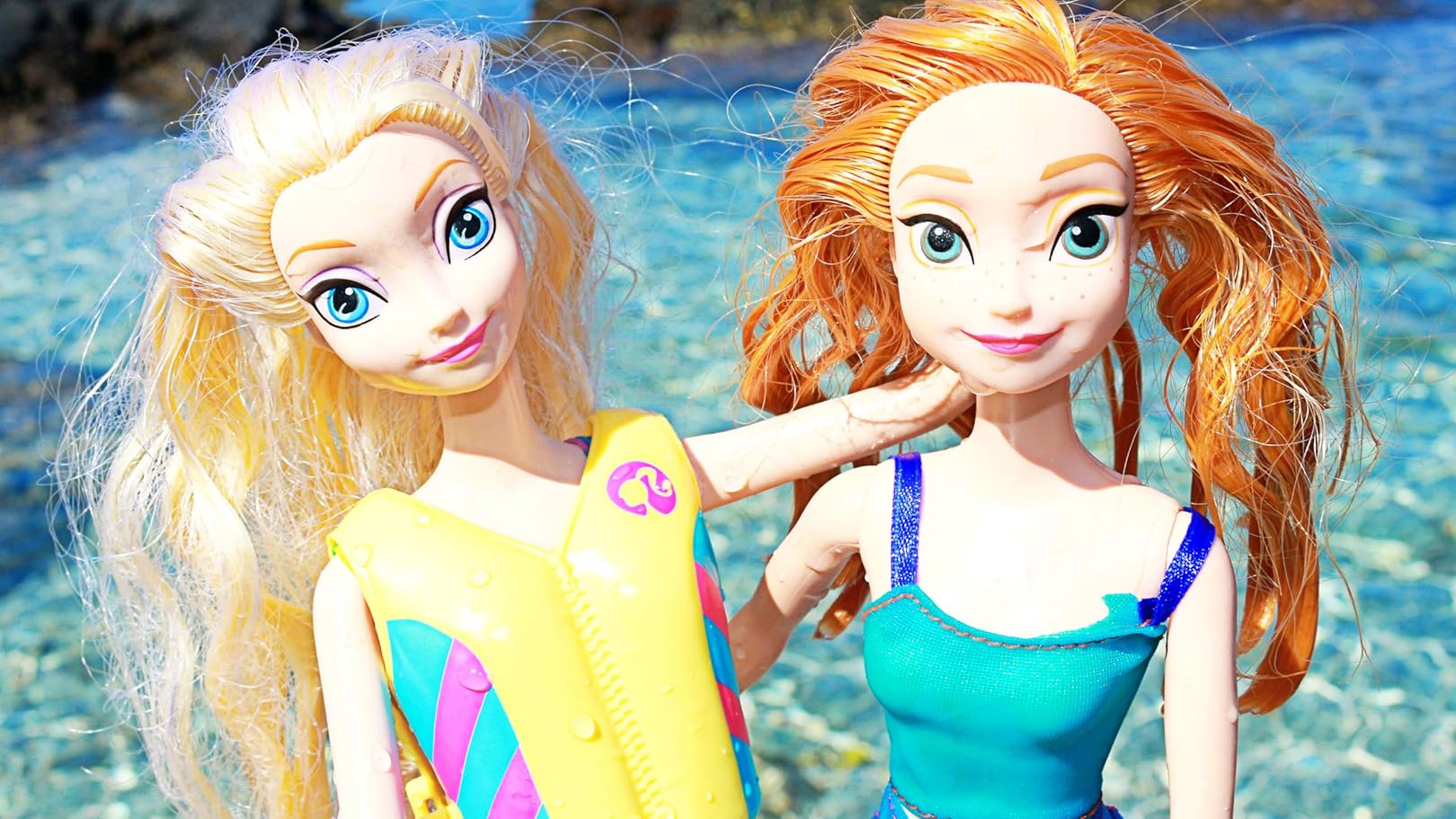 Amazon.co.jp: SWIMMING Frozen Elsa & Anna Snorkel SEA TURTLES Disney ...