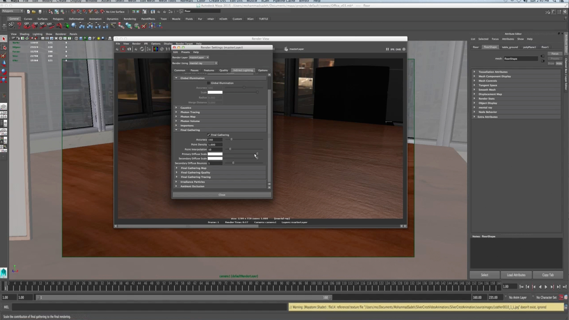 Amazon.co.jp: Final Gather flickering fix and faster render time tutorial mental ray Maya 2015を ...