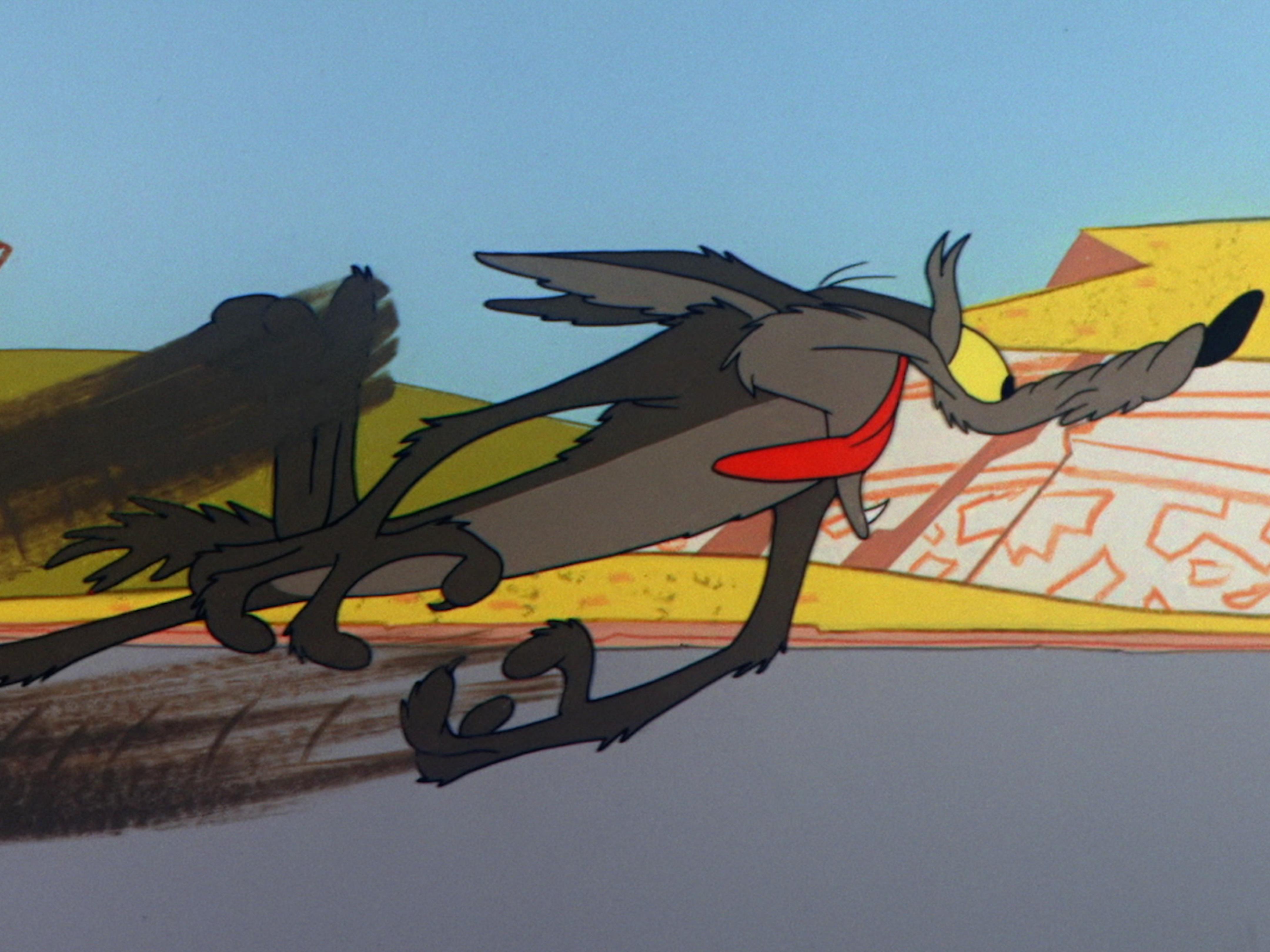 Wile E Coyote Running Off Cliff