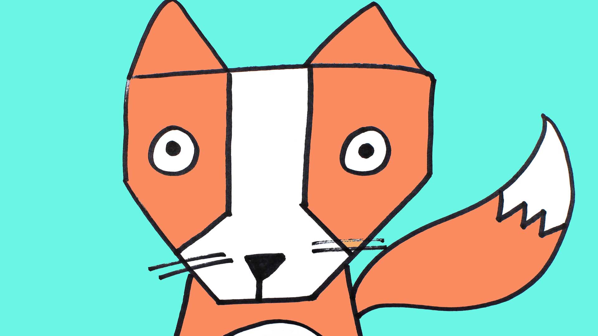 Fox Drawing For Kids Step By Step