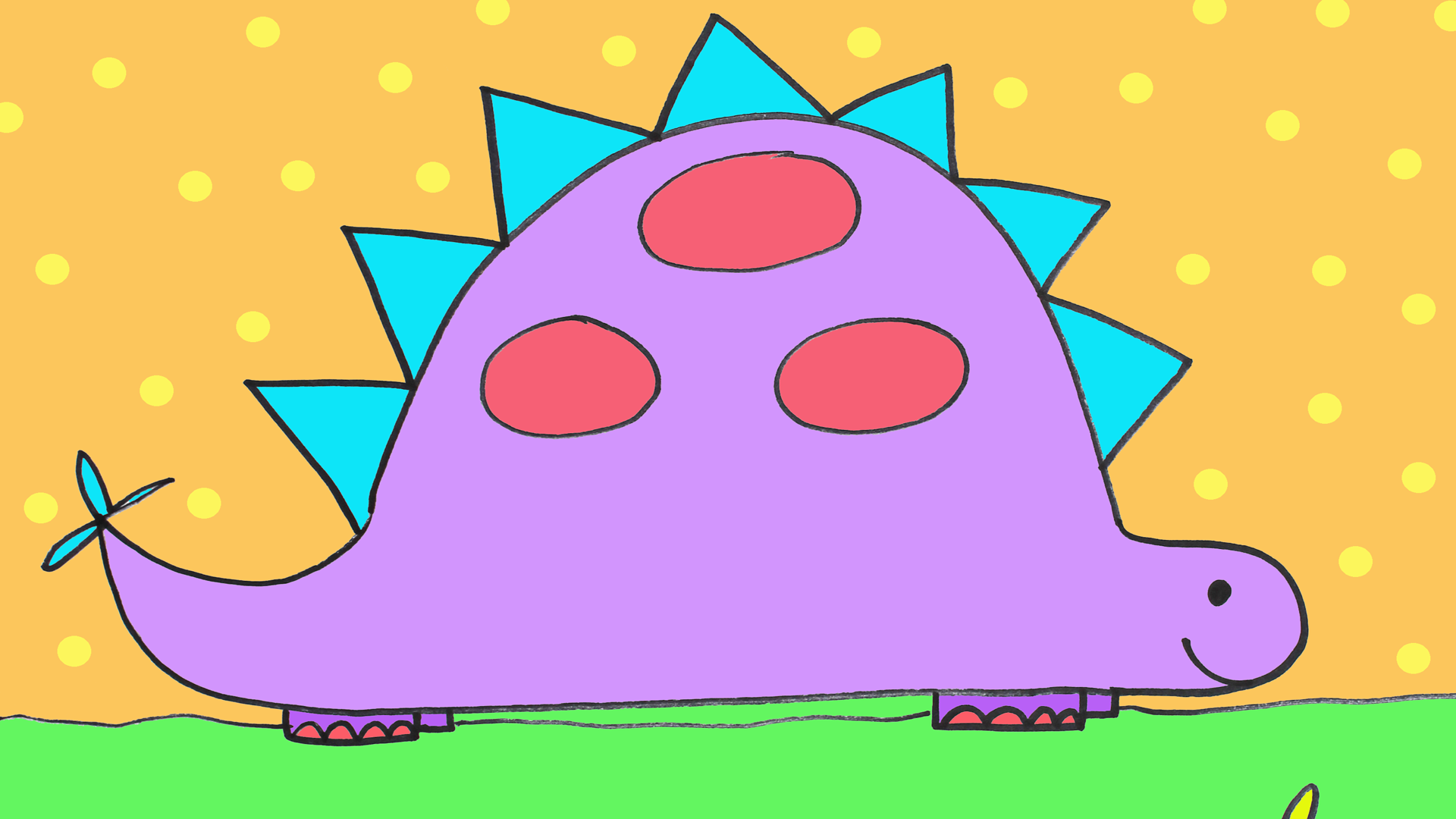 Watch How To Draw A Dinosaur Cartoon Drawing Lesson For Kids And