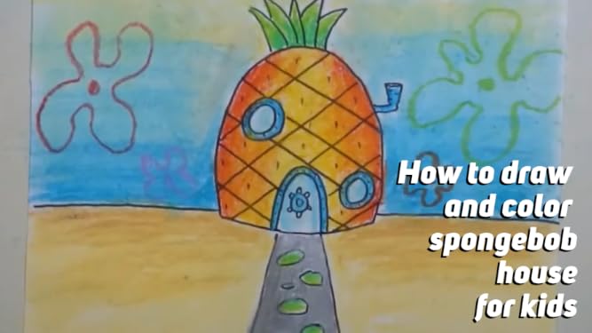 How To Draw Spongebobs House Step By Step