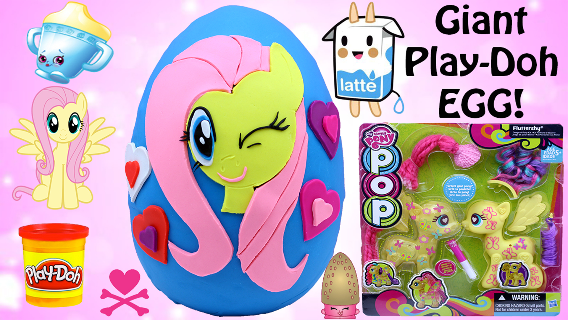 Amazon.co.jp: GIANT Fluttershy My Little Pony Play Doh Surprise Egg ...
