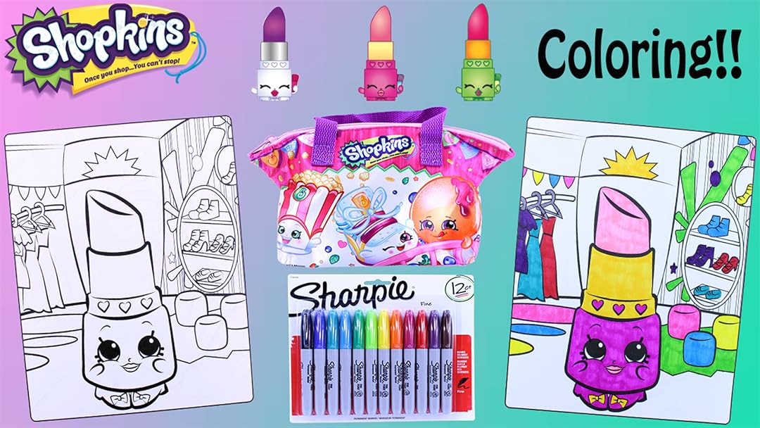 Amazon.de: SHOPKINS Crayola Coloring Pages Lippy Lips with Surprises ...