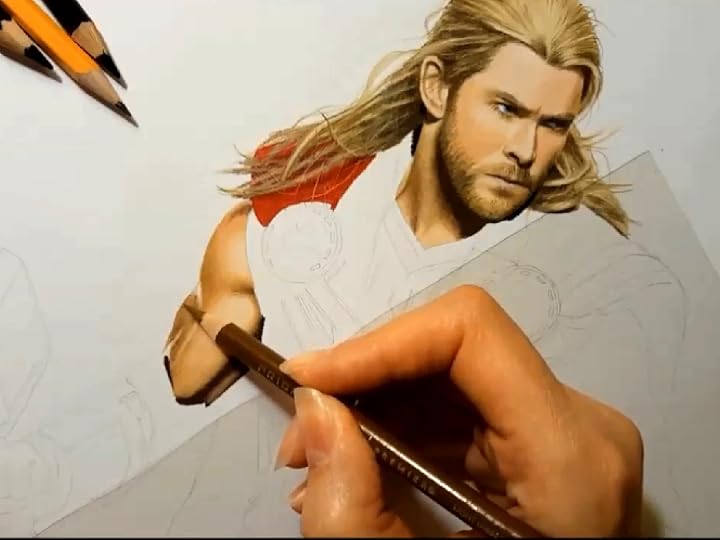 Thor Drawing In Pencil