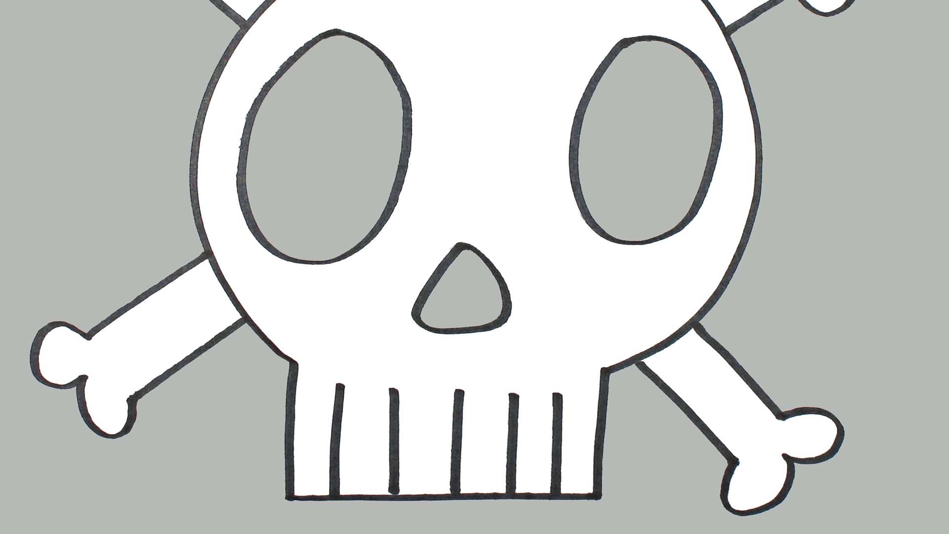Simple Skull And Crossbones Drawing