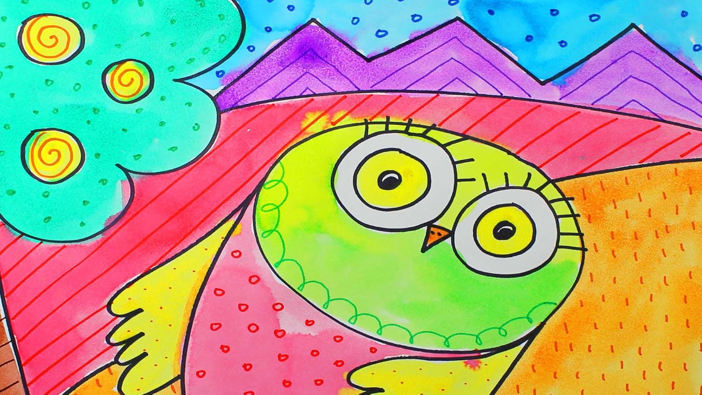 Watch How to Draw and Watercolor Paint a Dancing Owl: Art for Kids ...
