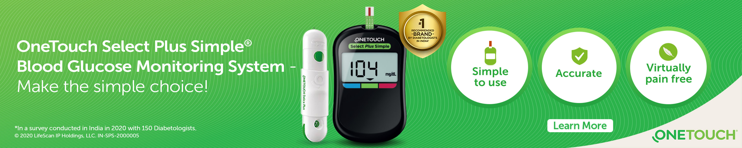 Amazon.in: OneTouch: OneTouch Select Plus Simple Glucometer