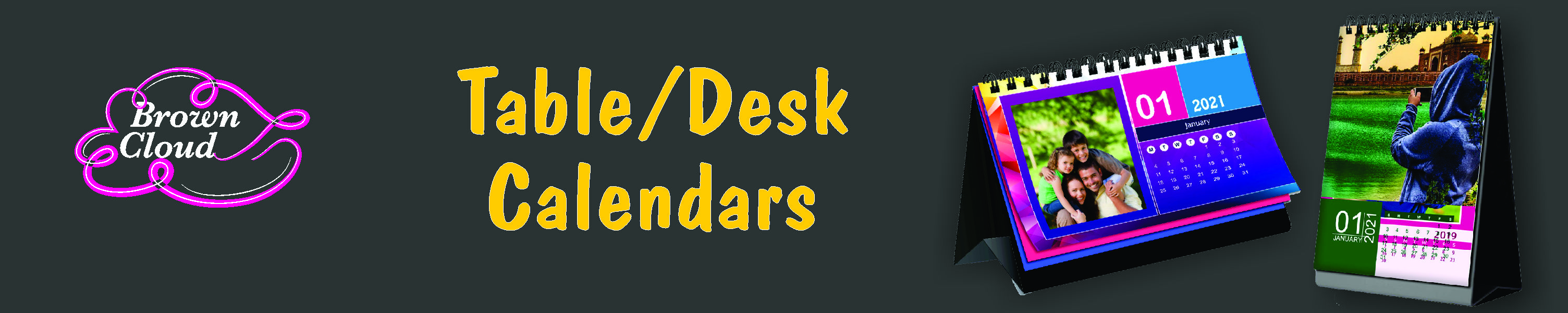 Amazon.in: Brown Cloud: Customized Table / Desk Calendar Wiro