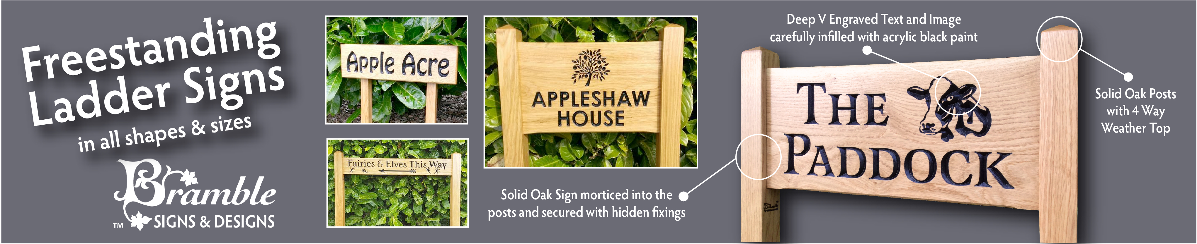 Amazon.co.uk: Bramble Signs and Designs: Free standing house signs