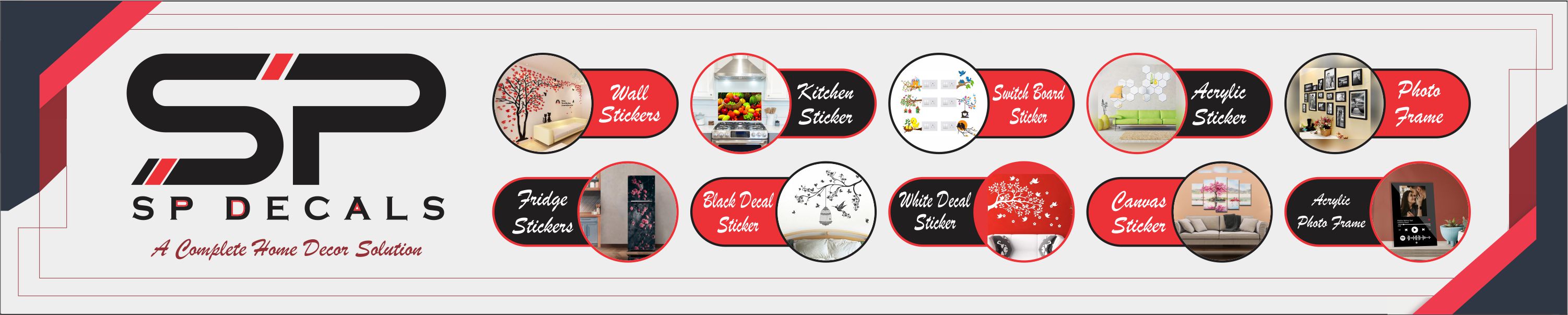 Amazon.in: SP DECALS: WHITE DECALS STICKER