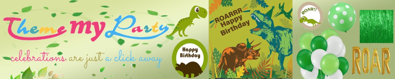 Amazon.in: Theme My Party: Dinosaur Theme Supplies