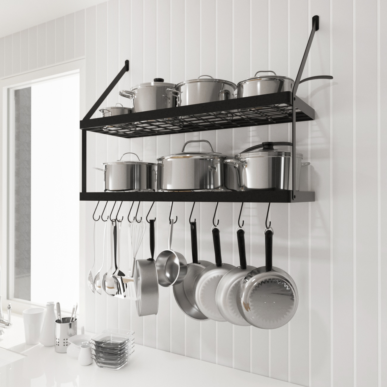 Amazon.co.uk: KES: Pot Pan Rack