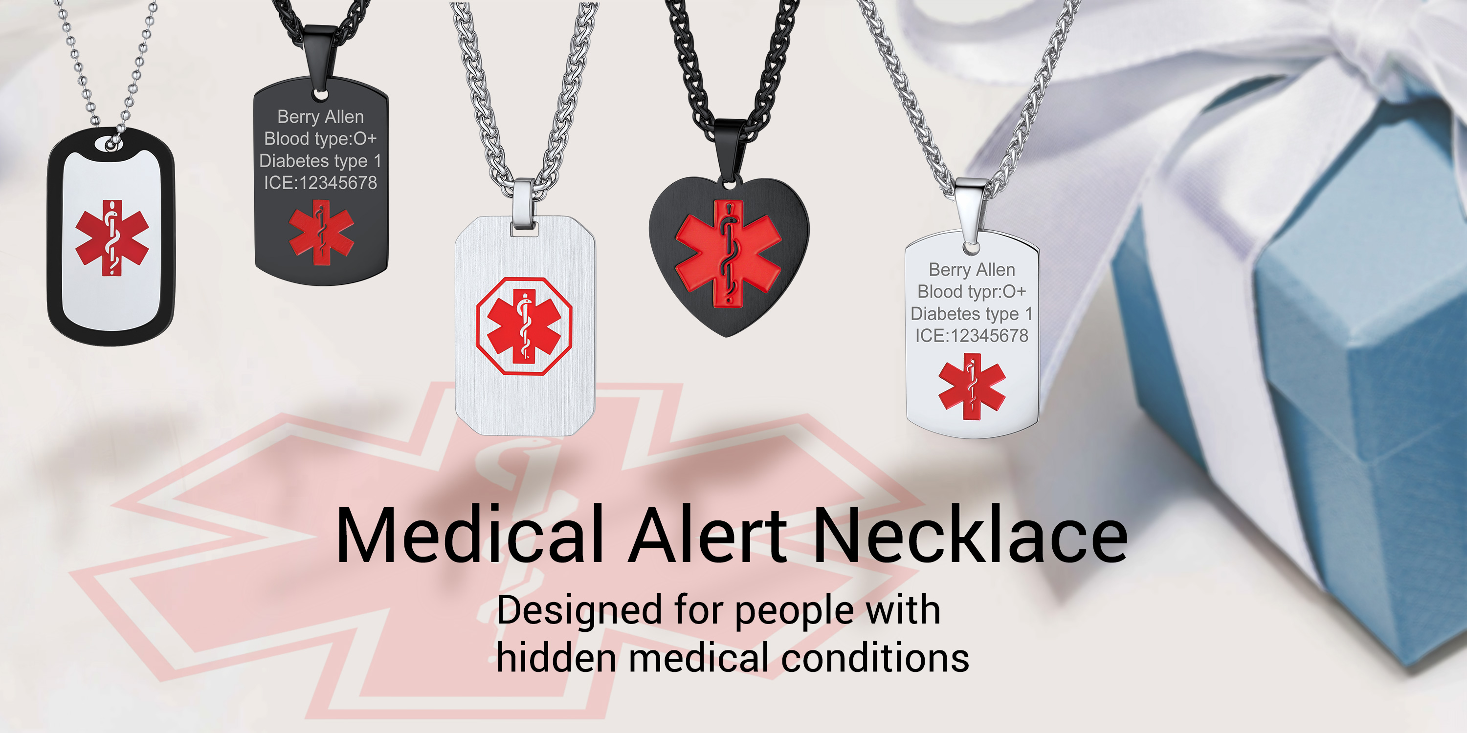 Amazon.co.uk: PROSTEEL JEWELRY: Medical Alert Necklace