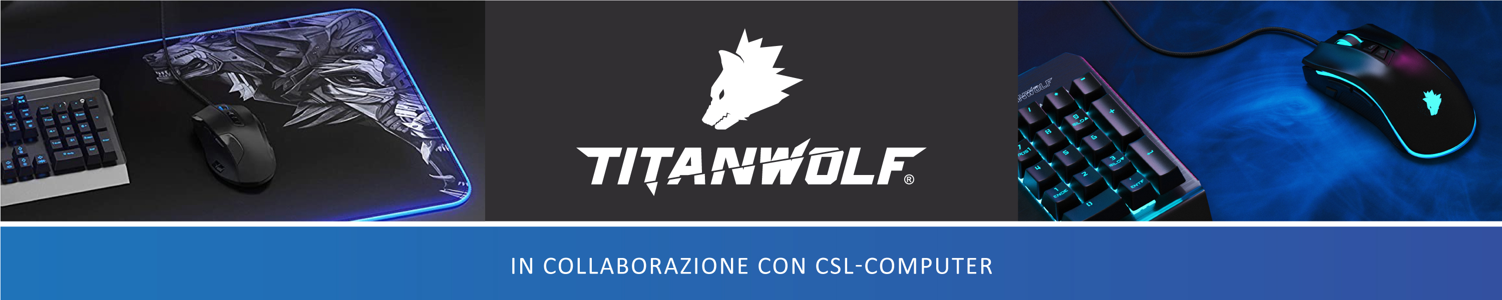 Amazon.it: Titanwolf: Tappetino per mouse RGB