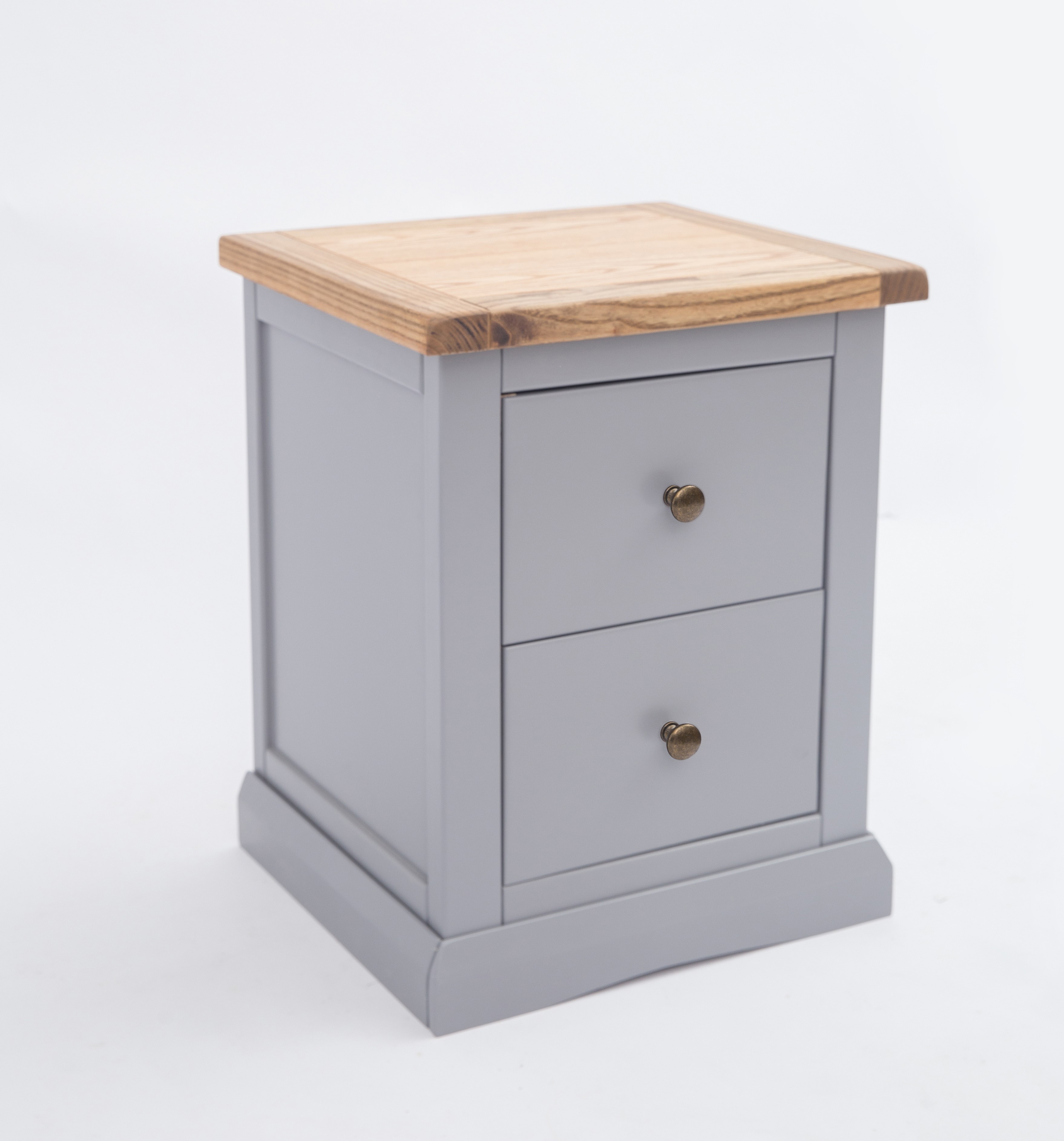 Amazon.co.uk: Well+Being®: Large Two Drawer Dark Grey bedside Tables