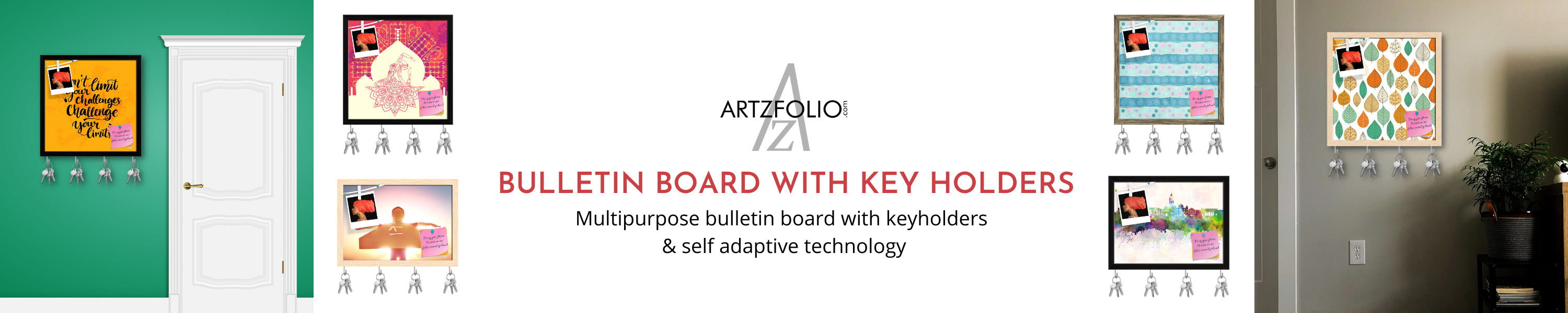 Amazon.in: ArtzFolio: Pinboard with Key Holders