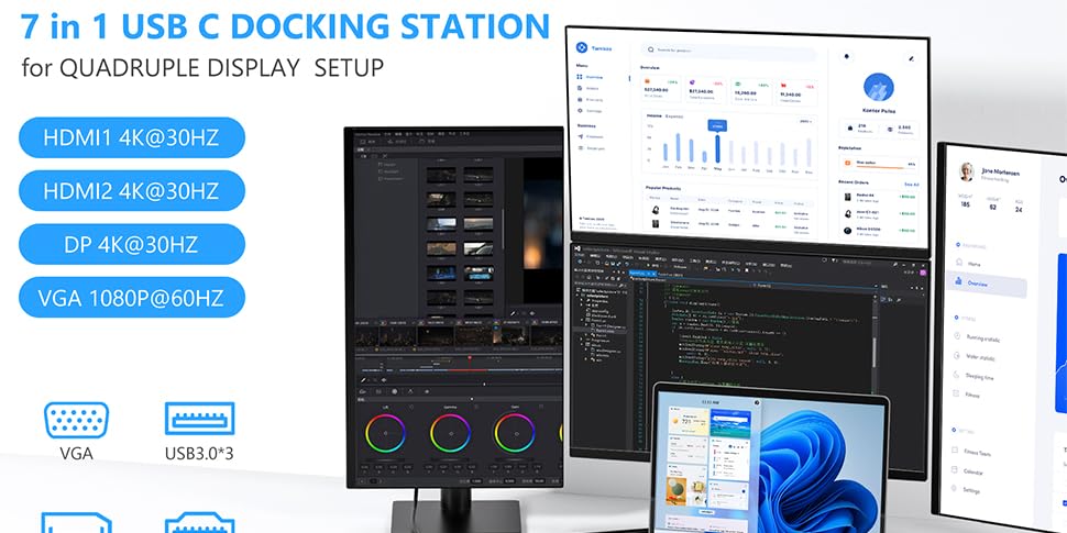 Amazon.co.uk: VVB: 7 IN 1 USB C Hub