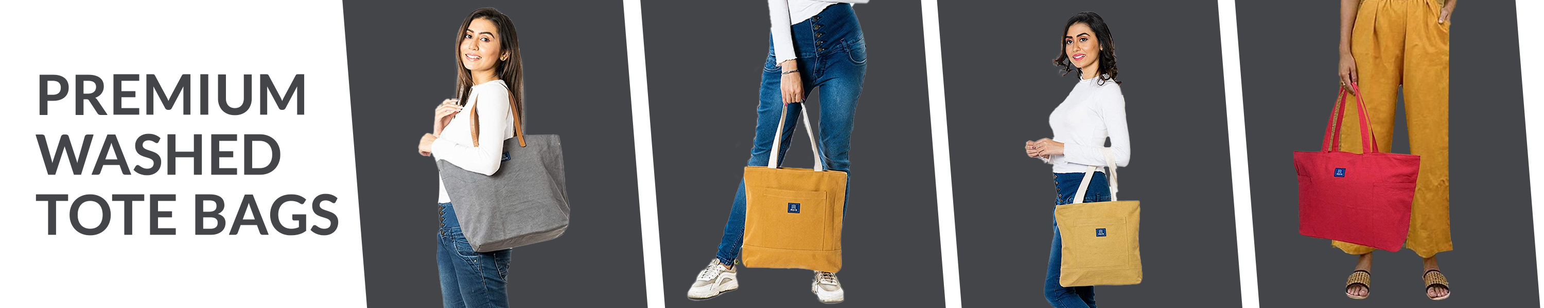 Amazon.in: AQVA: Premium Washed Tote Bags