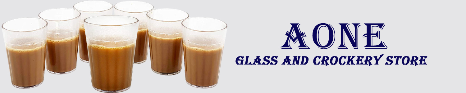 Amazon.in: Aone Glass and Crockery : Half Cutting Tea Glasses