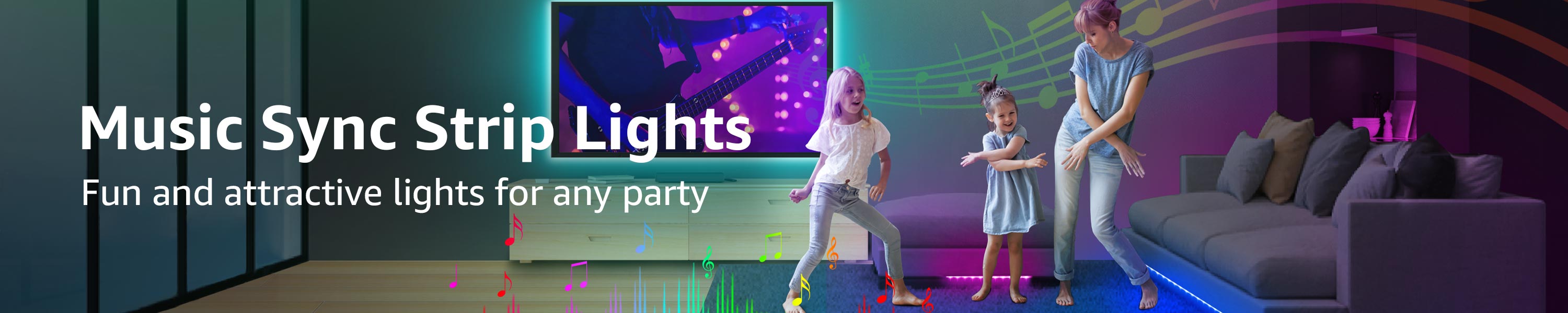 Amazon.co.uk: LE: Music Sync LED Strip Lights