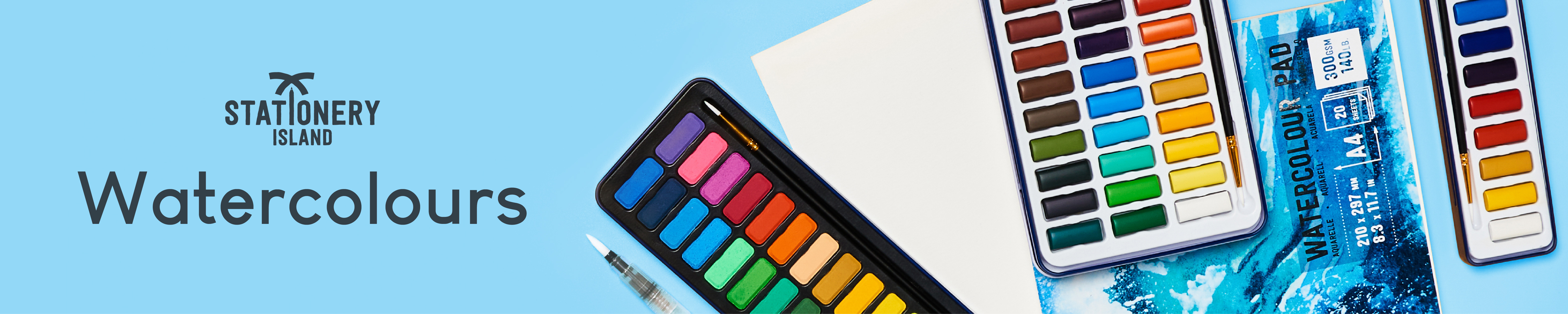 Amazon.co.uk: Stationery Island: WATERCOLOUR PAINTS