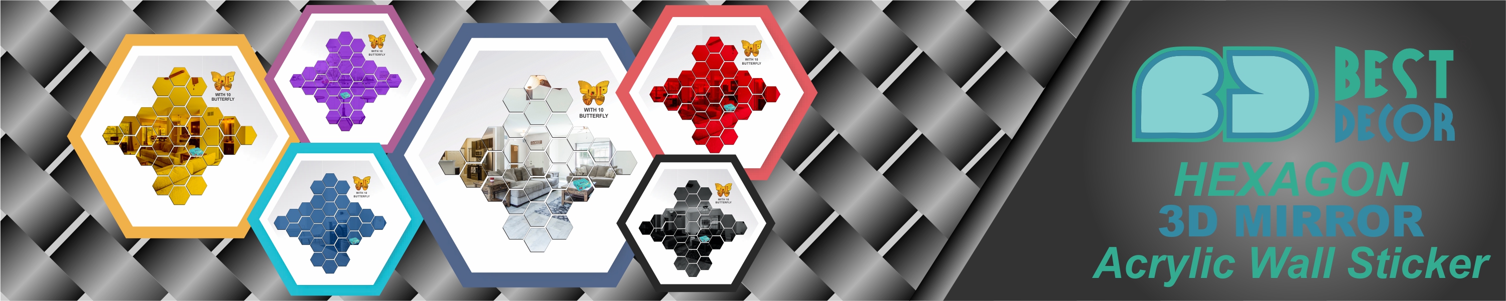 Amazon.in: BEST DECOR: HEXAGON GOLDEN