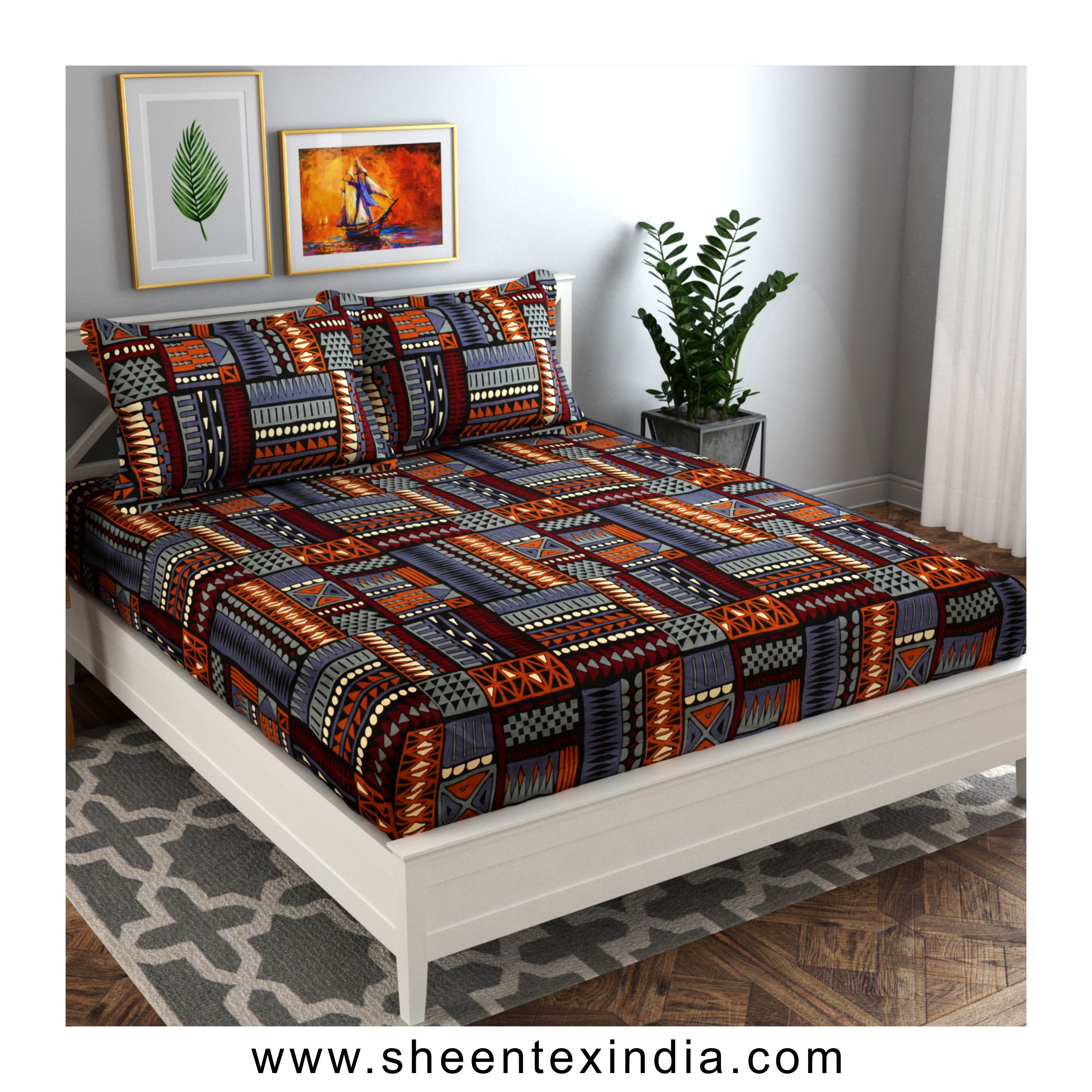 Amazon.in: SHEEN DECOR: Flat Queen Size Bedsheet