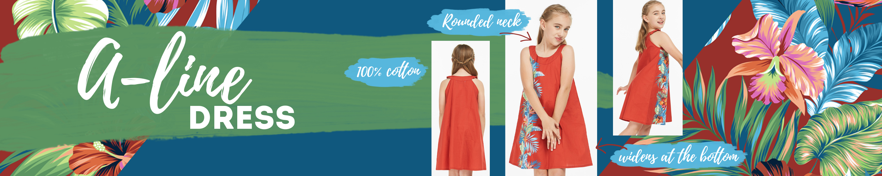 Amazon.com: Hawaii Hangover: Round Neck A-Line Dresses