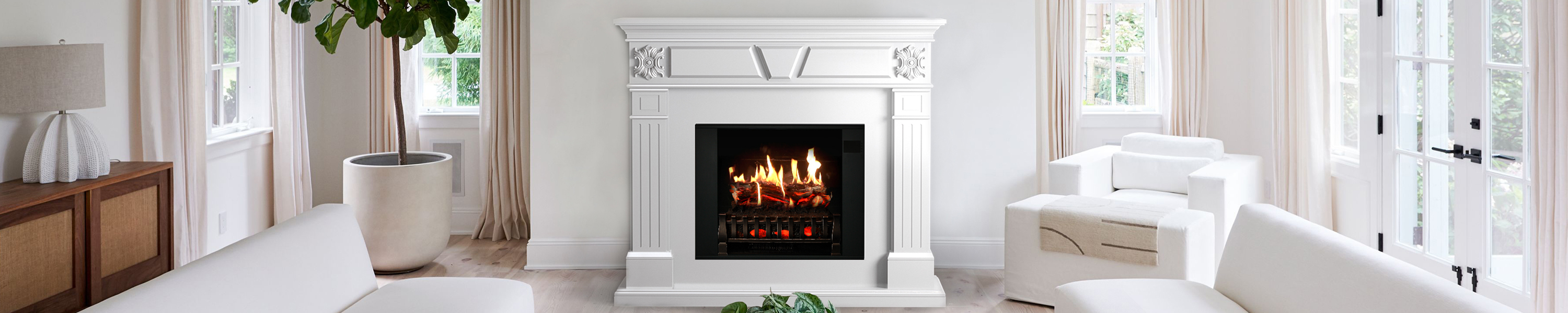 Amazon.com: MagikFlame Realistic Electric Fireplaces w/ Sound & Heater ...