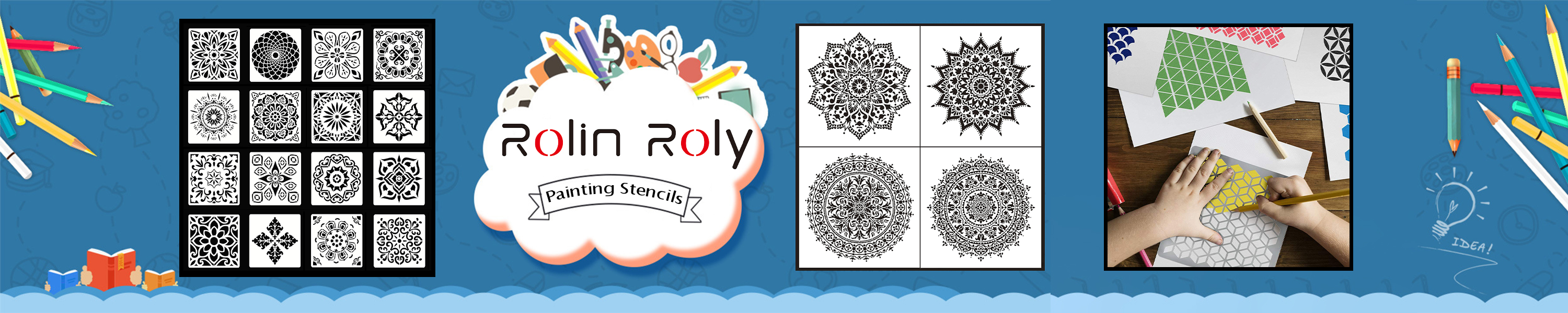 Amazon.com: Rolin Roly: Painting Stencils