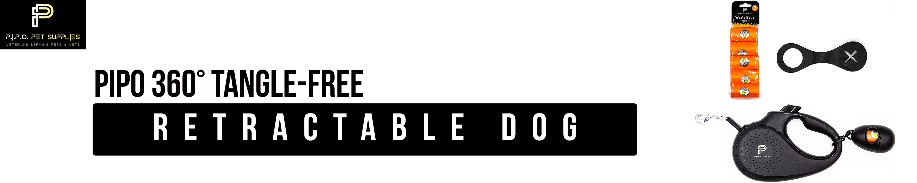Amazon.com: P.I.P.O. Pet Supplies : PIPO 360° Retractable Dog Leash
