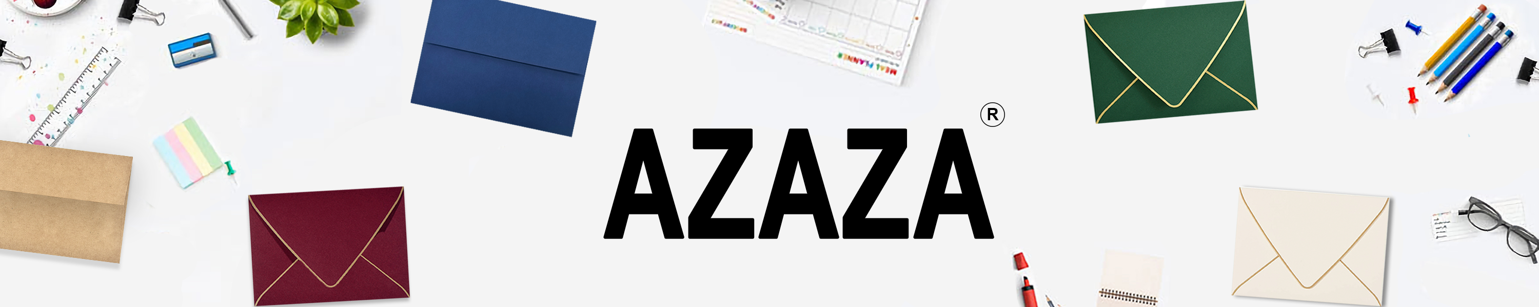 Amazon.com: AZAZA: GOLD BORDER ENVELOPES